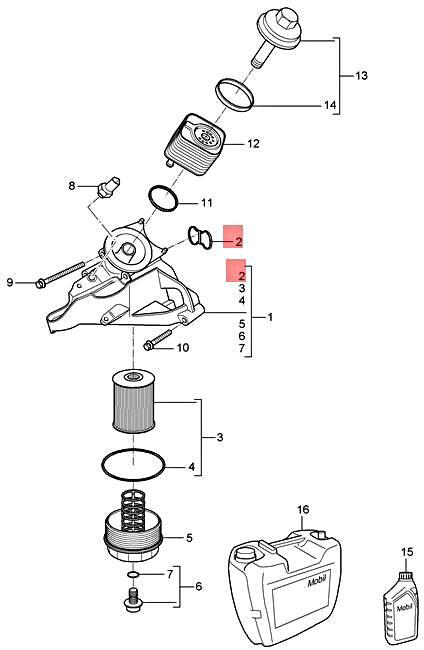 Porsche OEM 2011 Cayenne Engine-oil Filter Housing Gasket 95510711100 ...