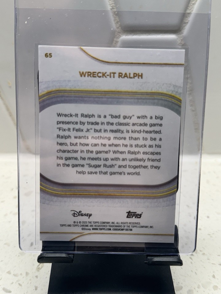 2025 Topps Chrome Disney Wreck-It Ralph Gold Wave Refractor #14/50 | eBay