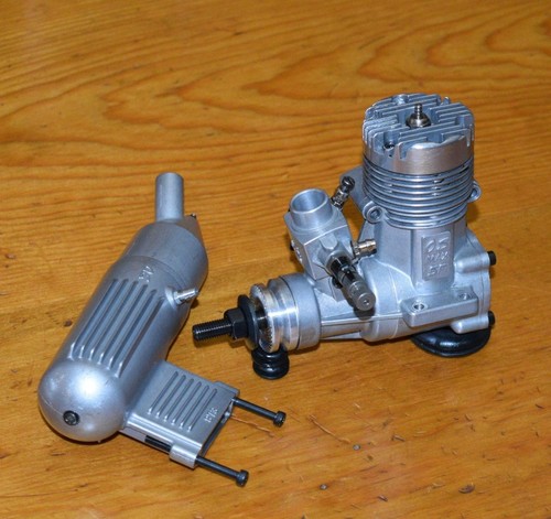 1985 OS SF 46 ABC RC model airplane engine 4D carb 873 Muffler vintage ...