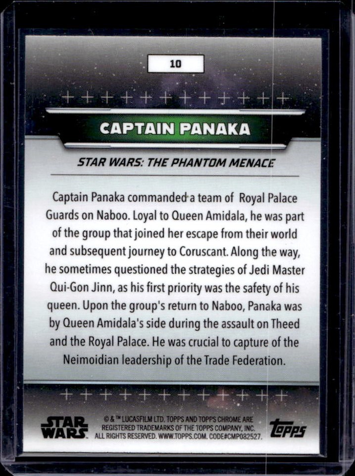 2024 Topps Star Wars Hyperspace Captain Panaka Galactic Dust Refractor ...