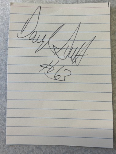 Daryle Smith Hand Signed Autograph Auto Cut Index Card Philadelphia ...