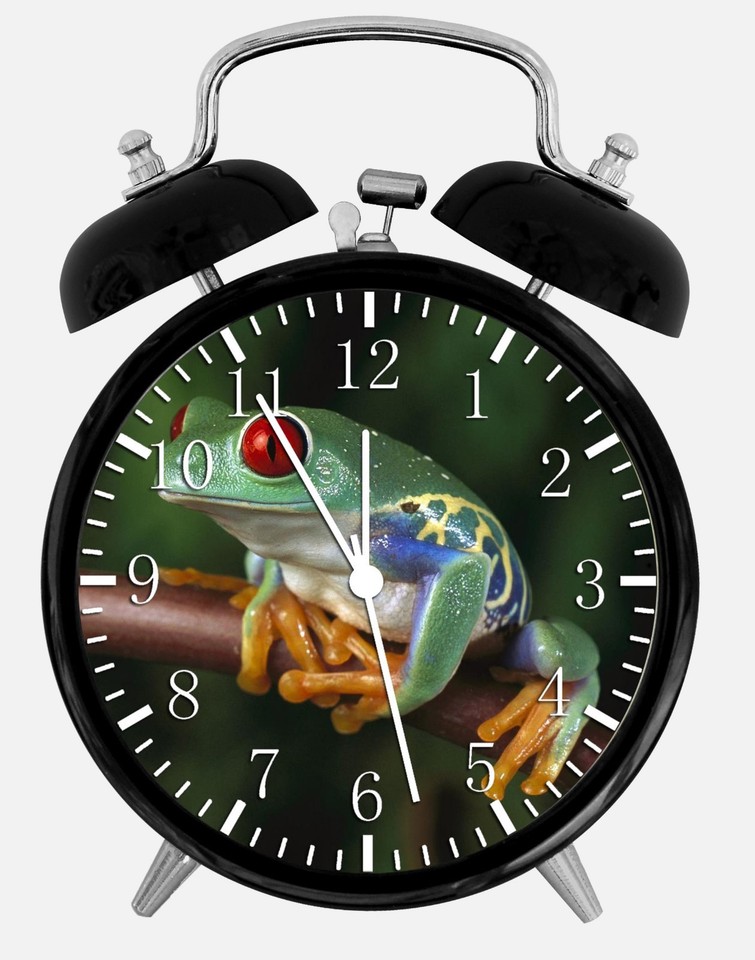 Cute Green Frog Alarm Desk Clock 3.75" Home or Office Decor W117 Nice ...
