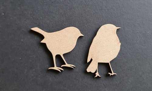 Robin Lasercut MDF Craft Shapes Wooden Embellishment Decoration ...