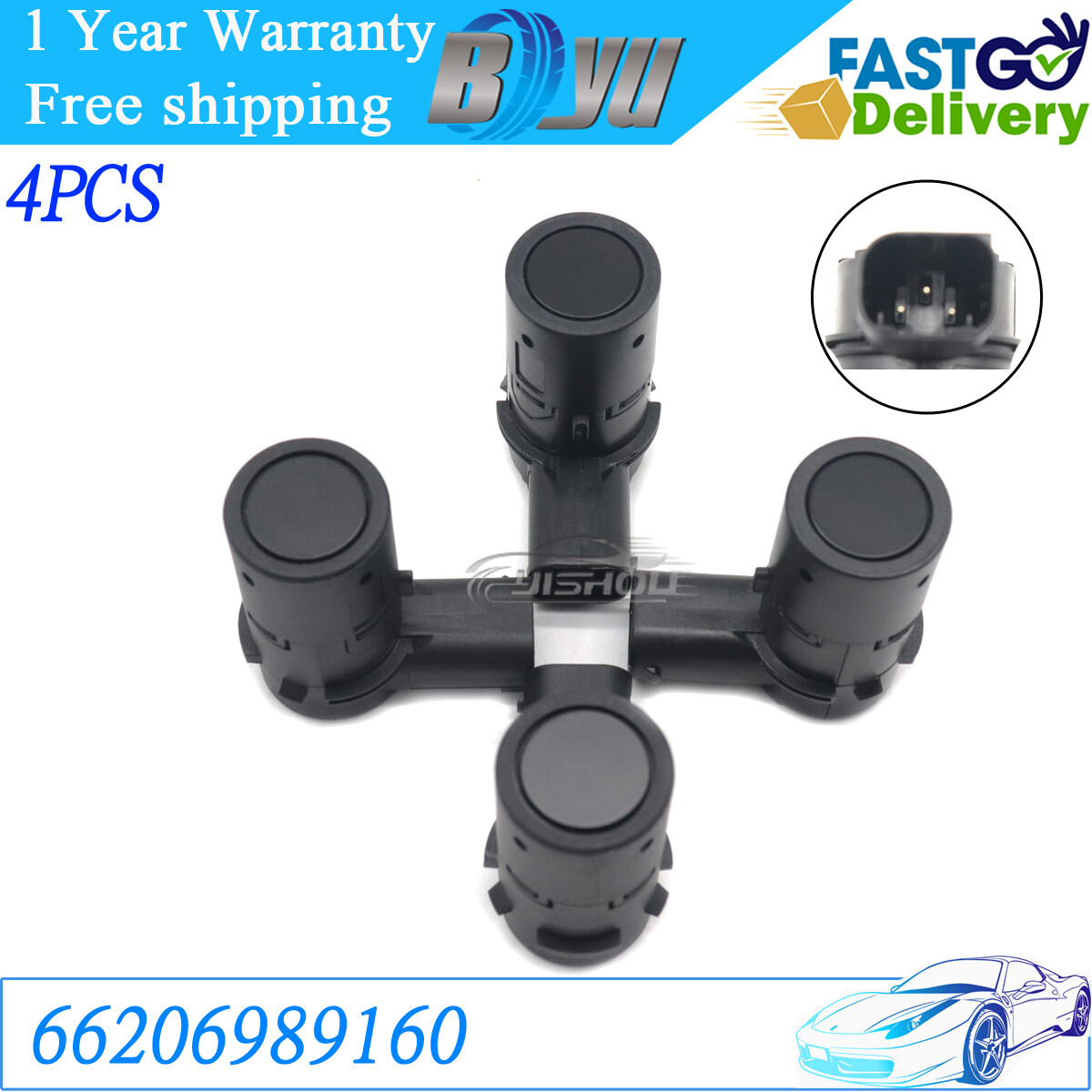 4PCS PDC Parking Sensor For BMW 5 7 Series X5 E39 E53 E60 E66 E85 Z4 ...