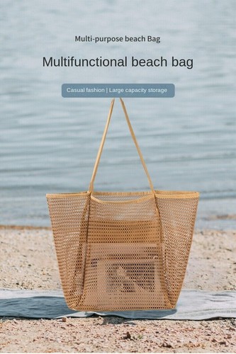 Beach Bag Handbag Beach Net Bag Toiletries Swimming Clothes Storage Bag ...