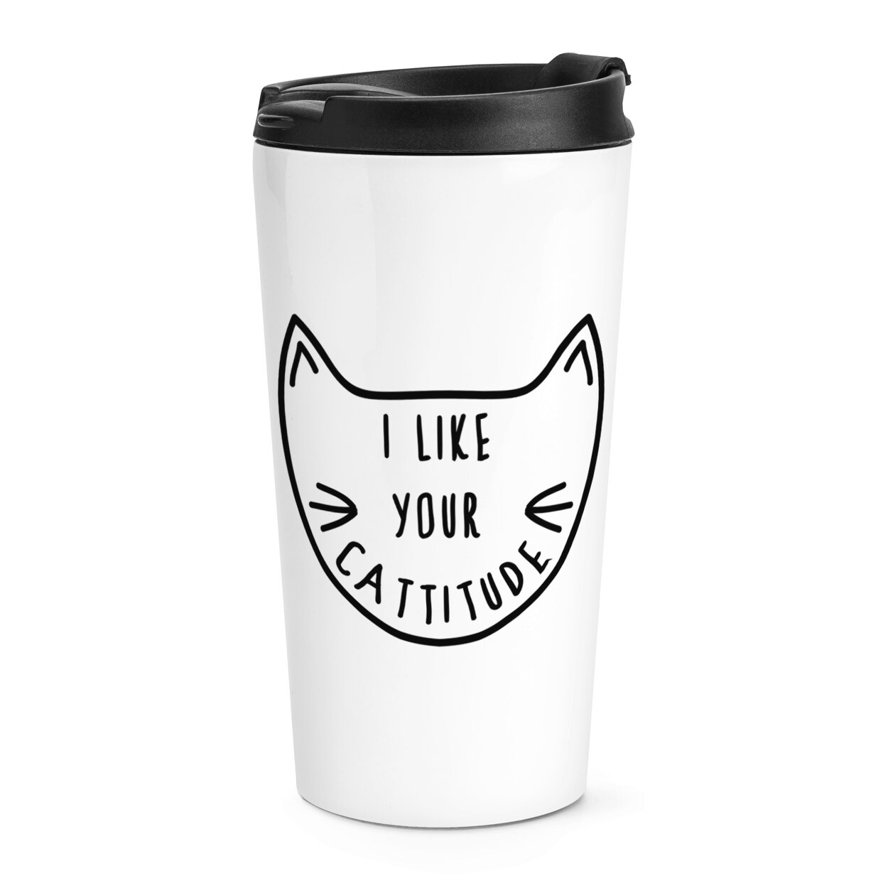 I Like Your Cattitude Travel Mug Cup Crazy Cat Lady Kitten Funny ...