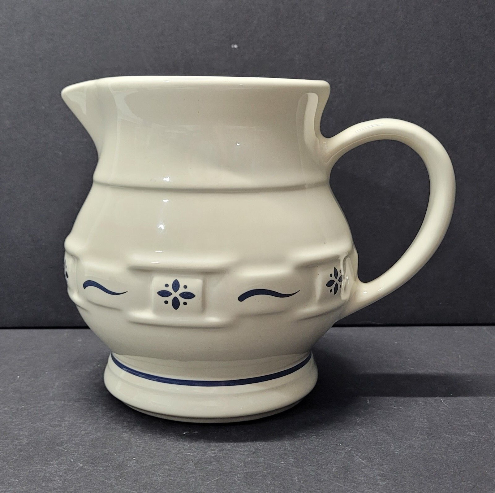 LONGABERGER Woven Pottery Pitcher-Traditions Classic Blue 1 Quart Pitcher | eBay