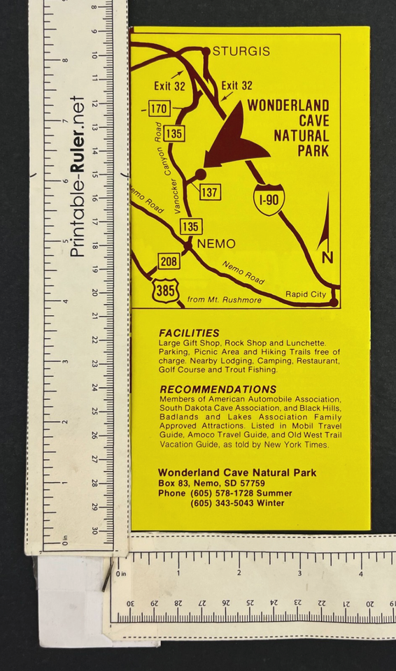 1970s Nemo South Dakota Wonderland Cave Natural Park SD VTG Travel ...