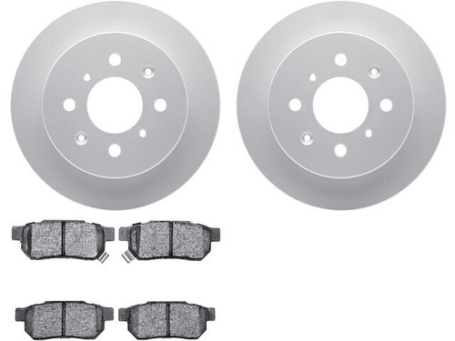 For 1990-1991 Honda CRX Brake Pad and Rotor Kit Rear Dynamic Friction ...