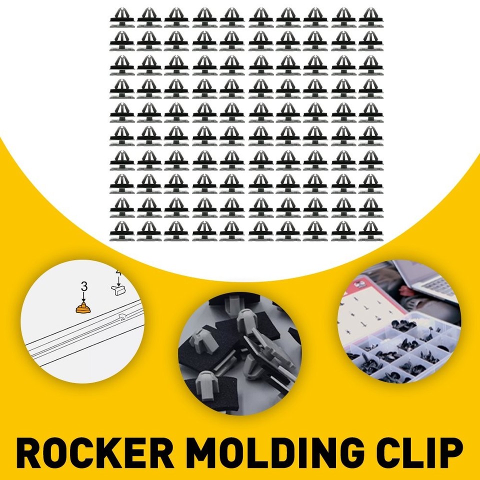For GM 11571175 15127746 Rocker Door Moulding Clip With Sealer ...