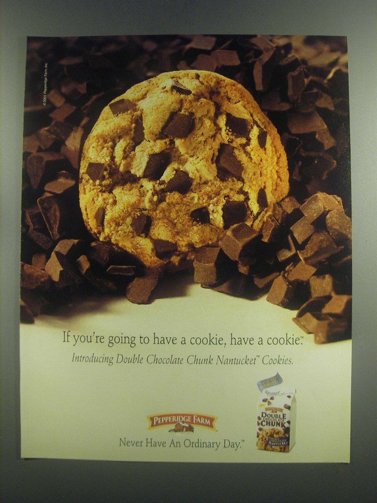 2001 Pepperidge Farm Double Chocolate Chunk Nantucket Cookies ...
