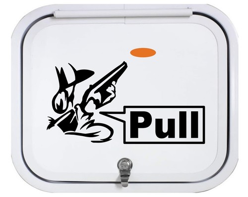 Skeet Sport Trap Shooting Black Decal Sticker for Auto Window Bustin ...
