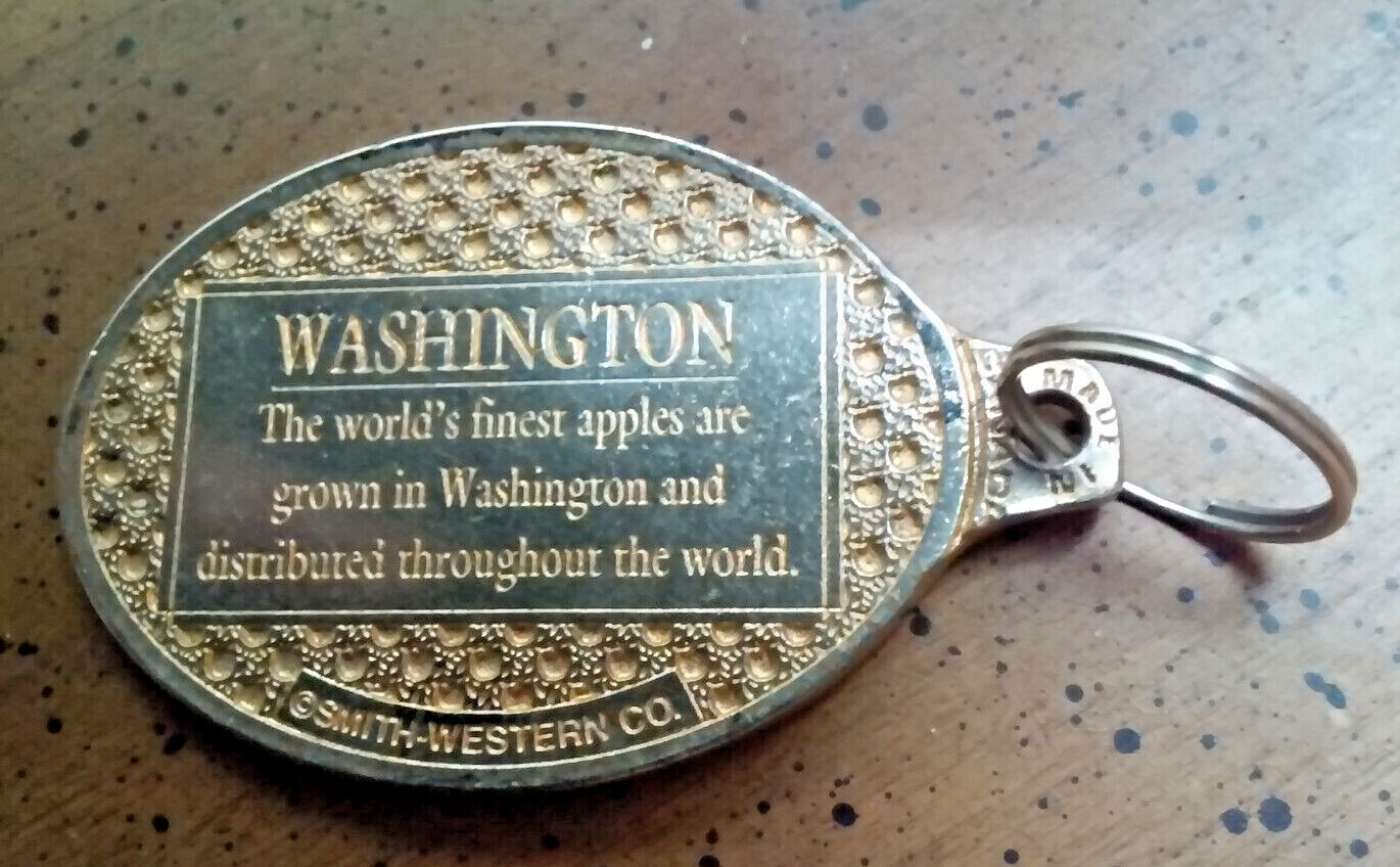 Washington State Key Ring Apples And Apple Blossoms 2 1/4" x 1 1/2" | eBay
