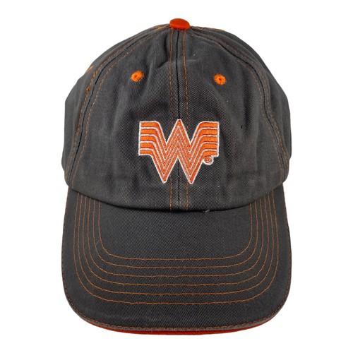 Whataburger Hat Adjustable Gray Strap Baseball Cap Re… - Gem