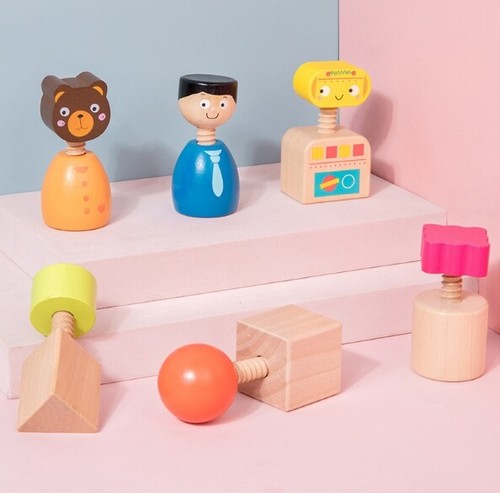 Children's cartoon characters twist screws baby hand eye coordination ...