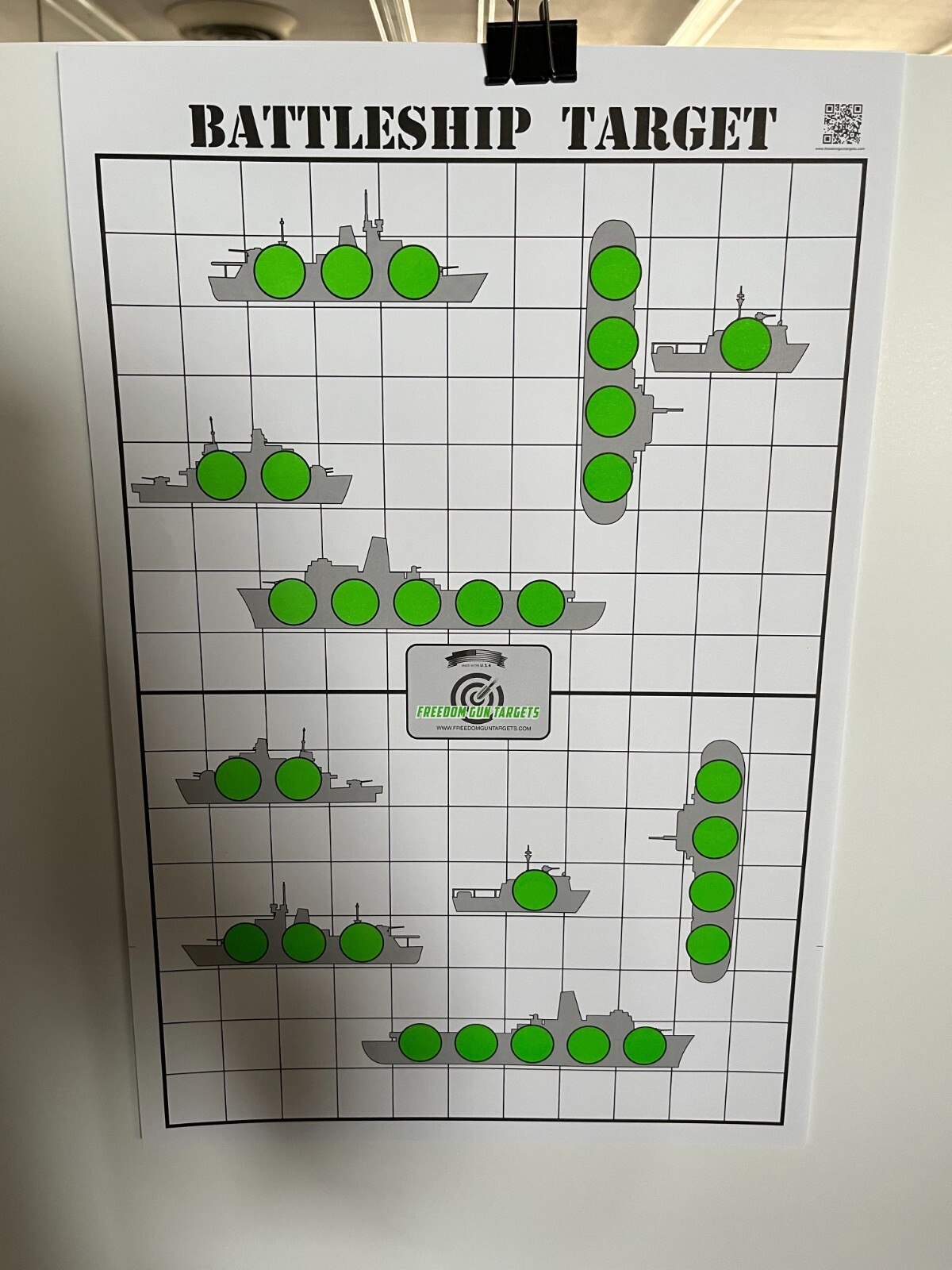 25 Paper Shooting Targets Gun Range Rifle Pistol Handguns Battleship ...