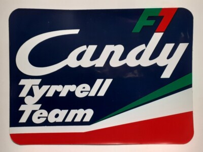 Old sticker vintage F1 CAR TYRREL TEAM CANDY (inch 5.5 x 3.9) | eBay