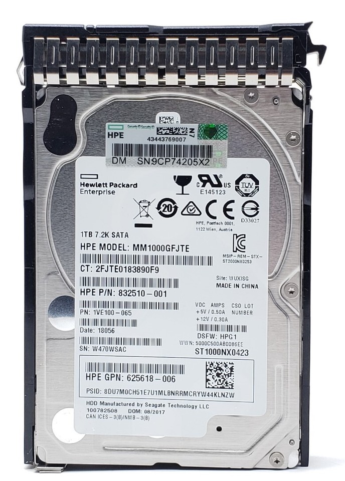 HP 655710-B21 656108-001 1TB 6G SATA 7.2K 2.5" SC MDL HARD DRIVE ...