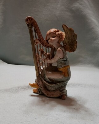 Beautiful Angel playing A Harp | eBay