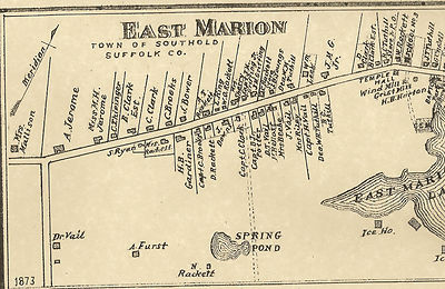East Marion Southold NY 1873 Maps with Homeowners Names Shown | eBay