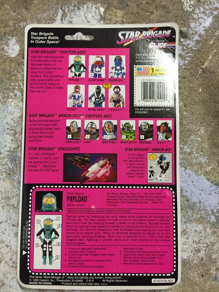 GI Joe Payload 1993 Vintage Action Figure New Sealed Star Brigade | eBay