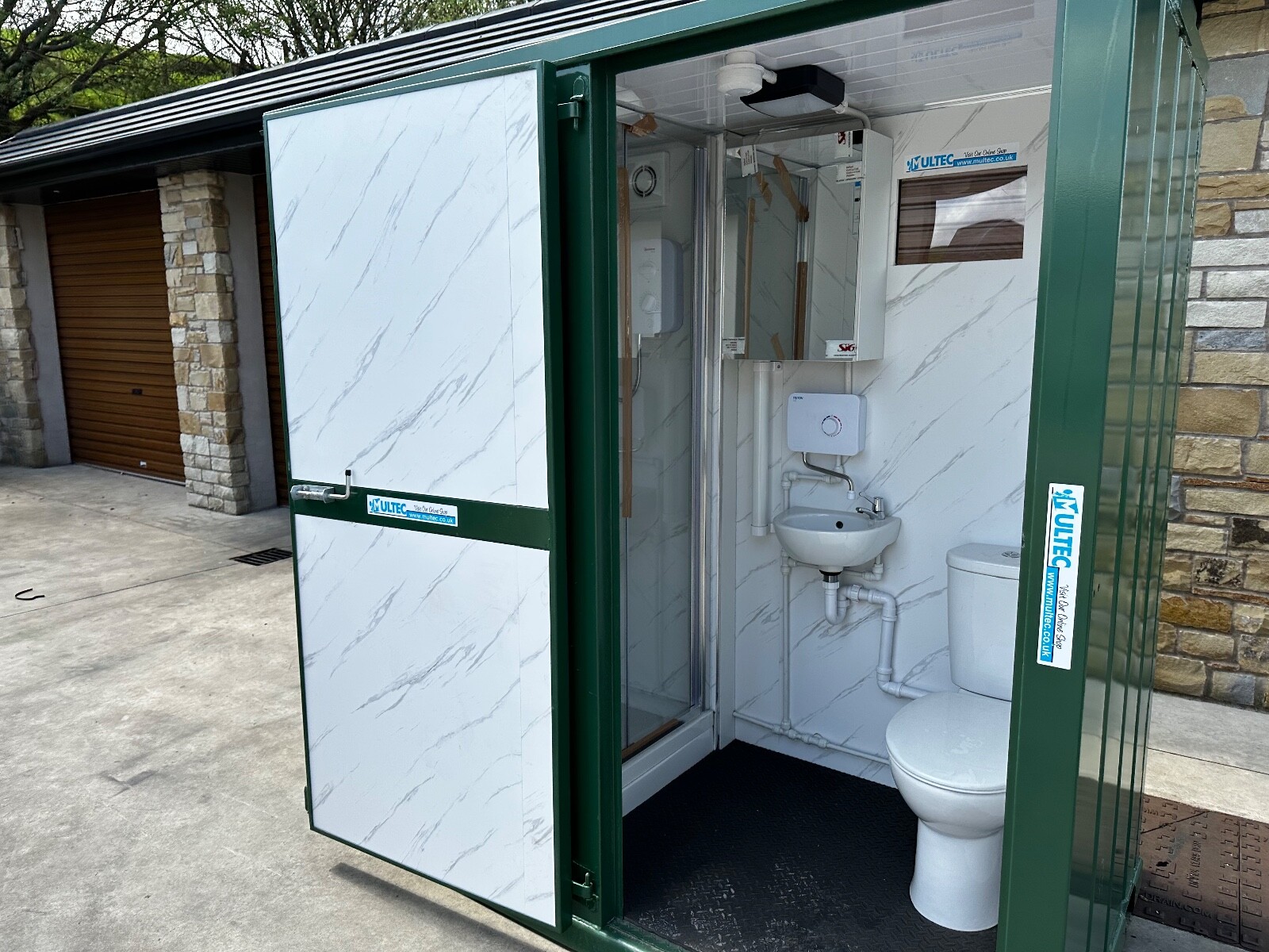 MULTEC Portable Welfare Unit (Shower Toilet Block Site Cabin - Double Unit) | eBay UK