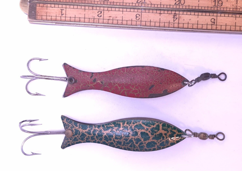 L&L Bait Swedish 2&1 Spin-Air Lot of 2 Vintage Metal Fishing Lures ...