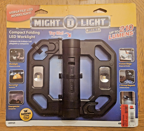 MIGHT-D-LIGHT MINI (210-Lumen) Compact Folding LED Work Light - BLACK ...