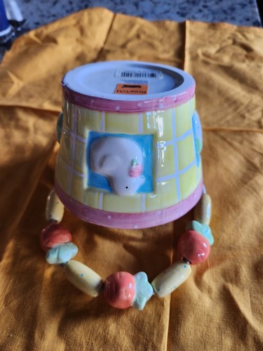 M&M's Ceramic Mini Easter Bunny Basket Candy Bowl Galerie Blue,7"T/5"R ...