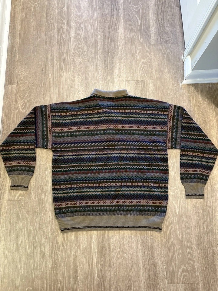 Vintage The Italian Sweater Co Sweater Knit Polo L Coogi Lookalike ...