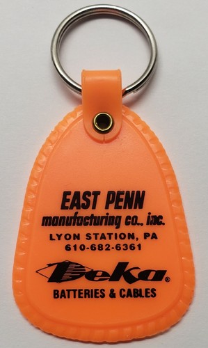 DEKA BATTERIES CABLES KEY RING EAST PENN MANUFACTURING CO. KEY CHAIN ...
