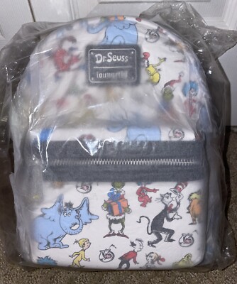 NWT Loungefly Dr Seuss AOP Characters Mini Backpack 707 Street ...