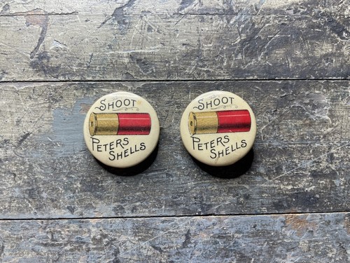 Vintage Lot of 2 Shoot Peters Shells Hunting Shotgun Old Advertising ...
