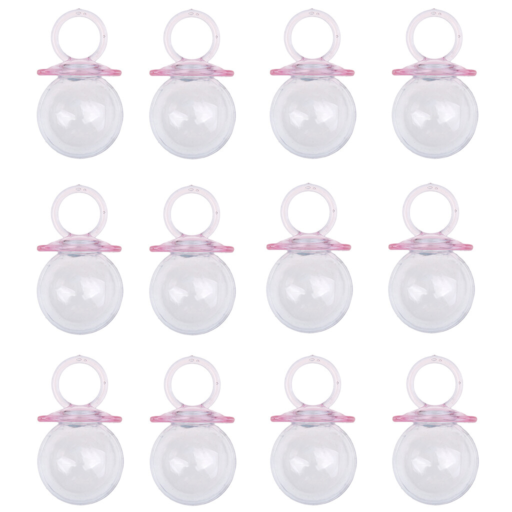 12x Fillable Pacifier Shape Bottles Baby Shower Candy Party Favor | eBay UK