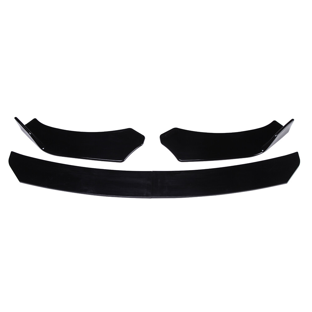 For Ford Fiesta ST ST150 Glossy Black Front Bumper Spoiler Lip Splitter ...