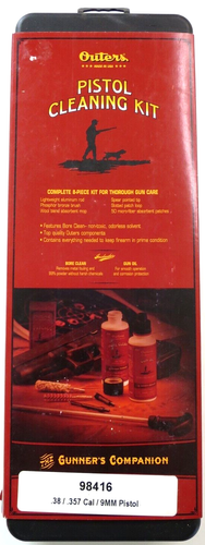 Outers Pistol Cleaning Kit 8 Piece .38-.357 9MM Bore Clean Oil Rod ...