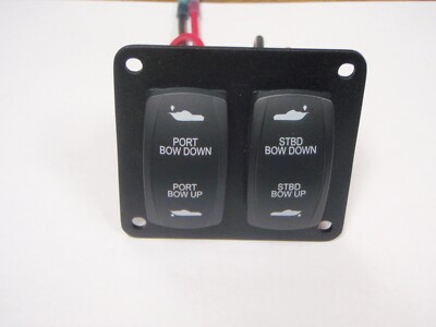 Trim tab switch panel fits LENCO electric TRIM TABS lazer etched ...