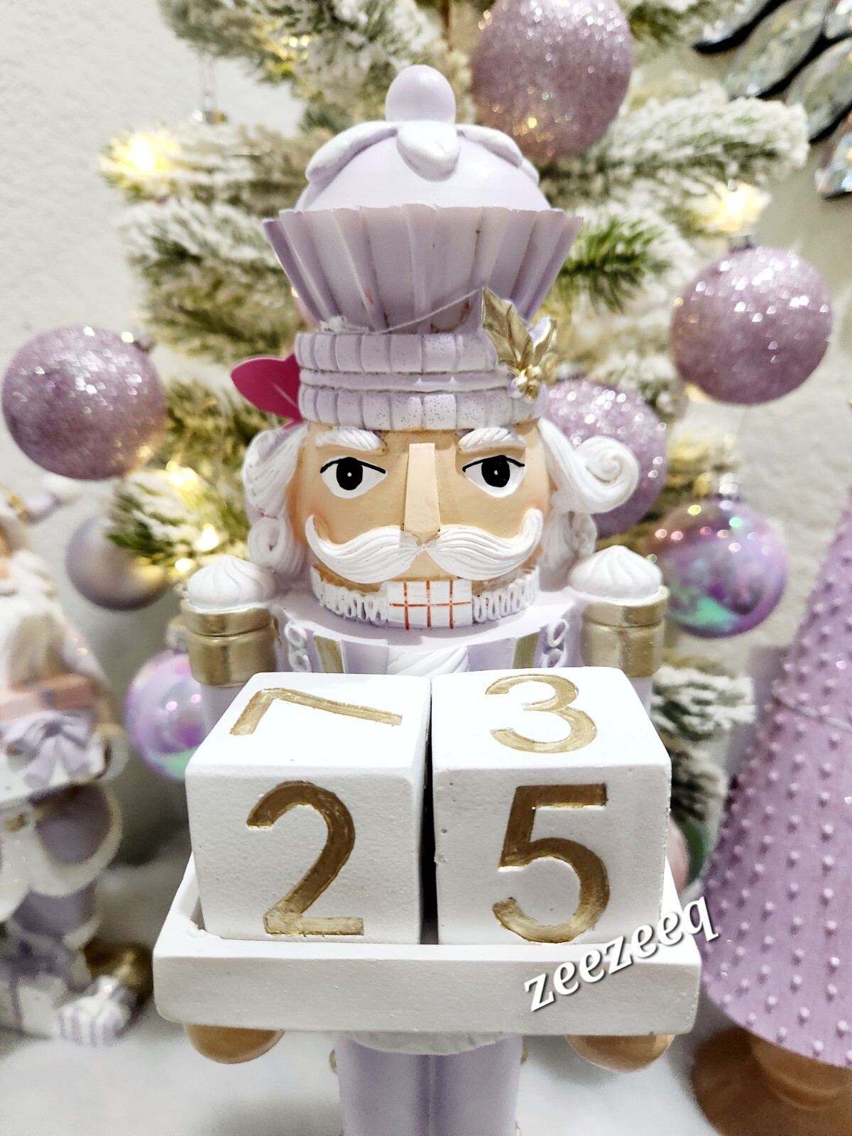 Peppermint Square Pastel Lavender Countdown Calendar Christmas ...