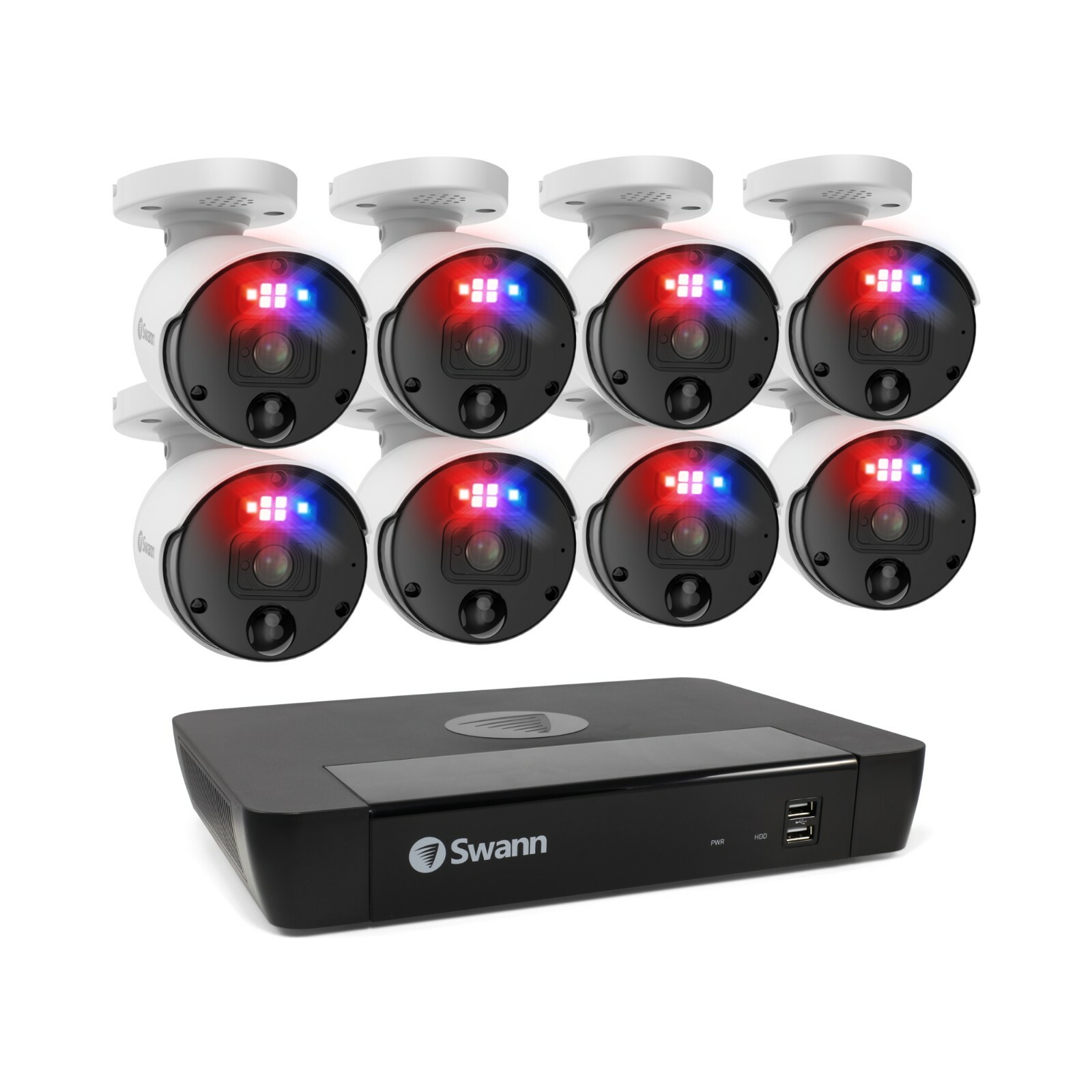 Swann NVR8-8580 2TB HDD & 8 x NHD-875ER 4K Upscale Camera SONVK-879808 ...