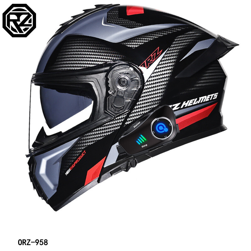 DOT Approved Bluetooth Motorcycle Helmet Camera Recorder Modular Motor ...