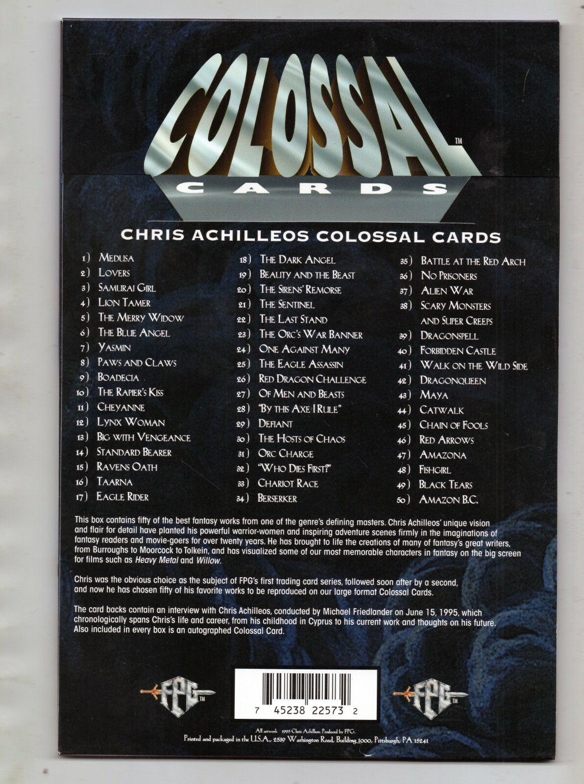 Chris Achilleos Colossal Cards Giant Trading Card Pack / Packet | eBay UK