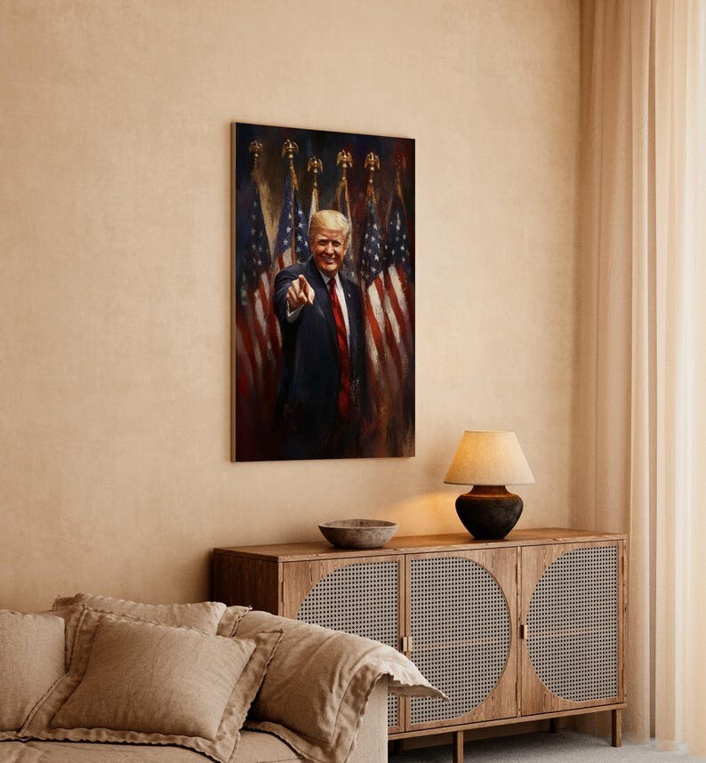 Donald J. Trump portrait poster, 47th president of the United States ...