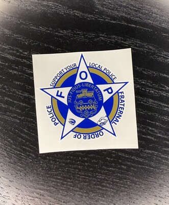 Fraternal Order Of Police Sticker Decal Supporter FOP PBA Blue Trooper ...