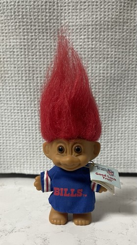 Buffalo Bills Good Luck Troll 3" Doll Red Hair & Jersey Team NFL VTG ...