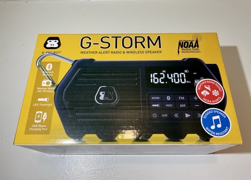 G-Project G-Storm Weather Alert Radio & Wireless Speaker with LED Light ...
