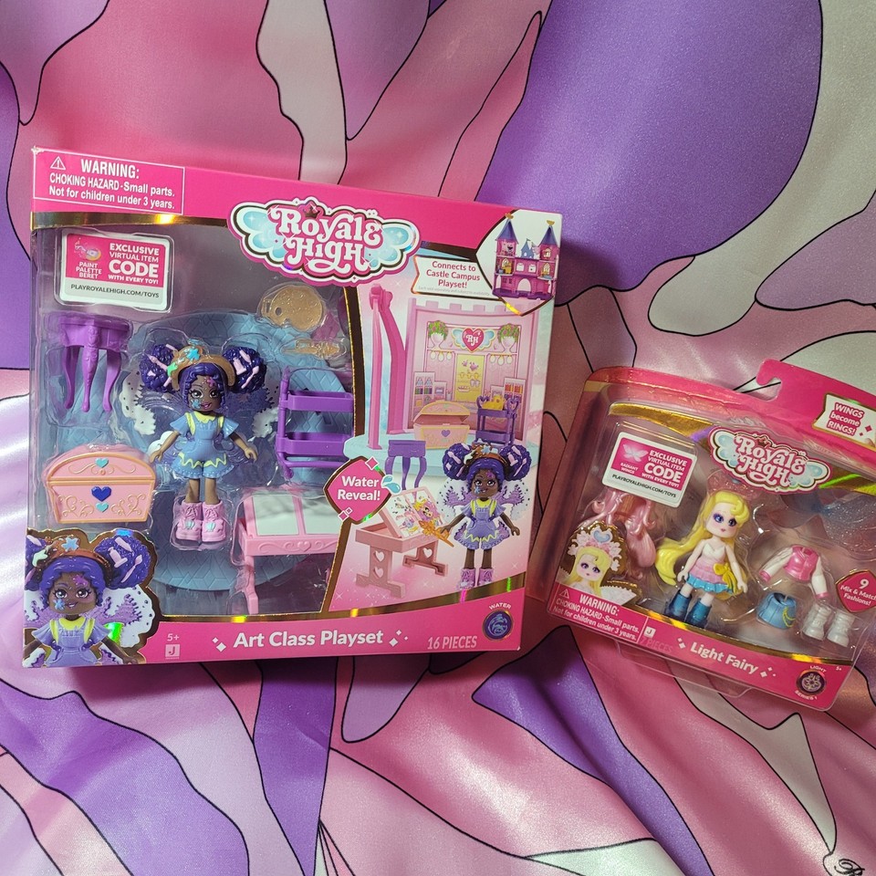 Royale High Doll Lot Light Fairy Art Class Roblox Game Code Gift Toy ...