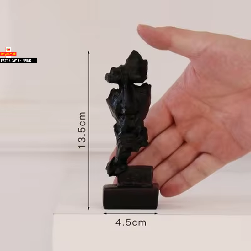 Bronze Silence Is Golden Statue Ornaments Abstract Figure Sculpture ...