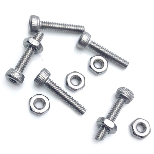 US Stock 50x M2 x 10mm Hex Socket Screw Bolt Knurling DIN912 Stainless ...