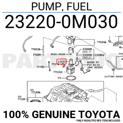 232200M030 Genuine Toyota PUMP, FUEL 23220-0M030 | eBay