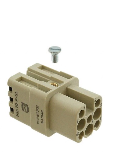 HARTING 09210072732 Han 7D-F Quick Lock Connector, Female, 8 Way (10 ...